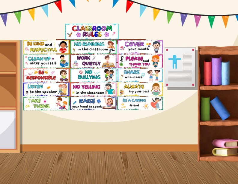 Printable Classroom Rules Posters |classroom Decor | Behavior Rules ...