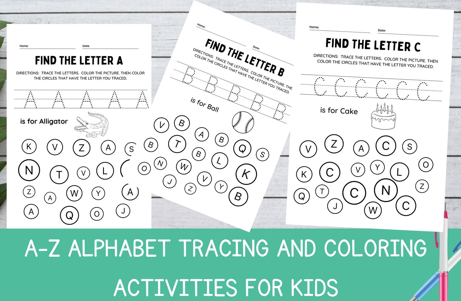 Alphabet Tracing for Preschool Phonics Alphabet Tracing Tracing ...