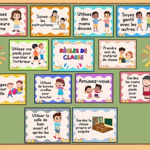 French Classroom Rules Poster, Preschool Kindergarten Decor - Etsy