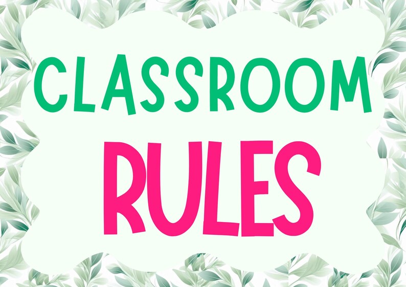 Classroom Rules Poster Set | Daycare Decor (PDF Download) - Etsy