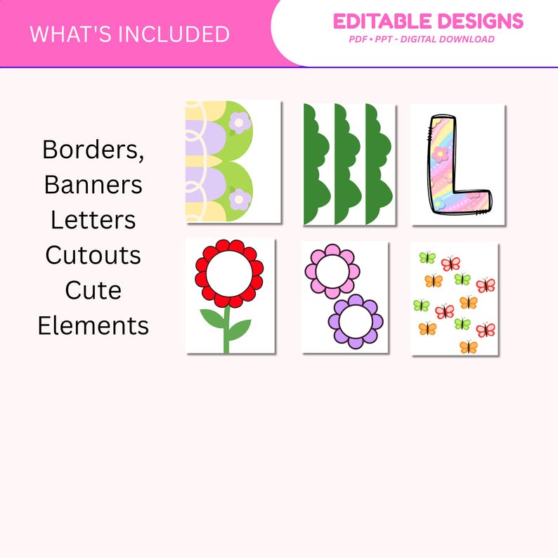 Spring Garden Bulletin Board Kit: "look Who's Blooming" Add Faces ...