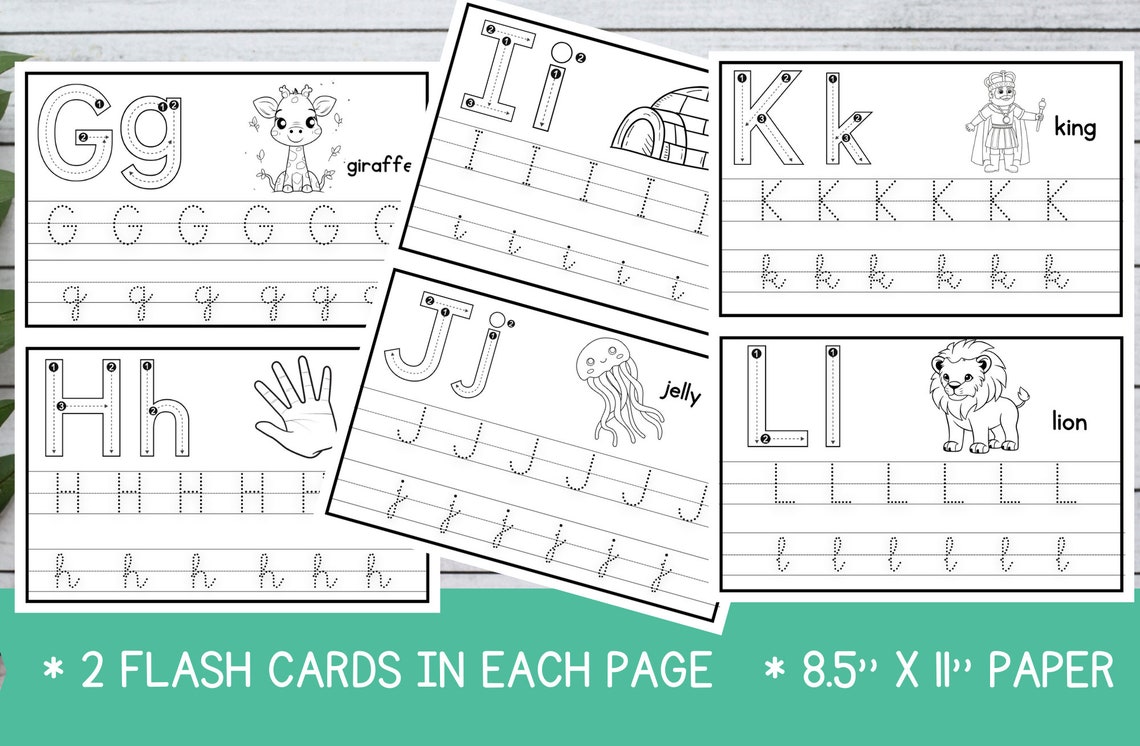 ABC Phonics Tracing Cards Flash Cards Phonics Alphabet Tracing With ...