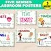 The 5 Senses Day Care Classroom Posters | Pre-k, Kindergarten Classroom ...