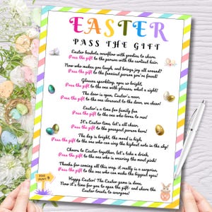 Printable Easter Pass the Prize Game, Kids and Adults (digital Download ...