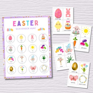 Printable Easter Scavenger Hunt, Spring Treasure Hunt (instant Download ...