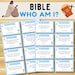 Bible Who Am I Trivia Cards, Printable Christian Party Game for Kids ...