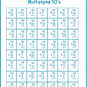 24 Printable Multiplying Practice Worksheets. Numbers 1-12. 1st-4th ...