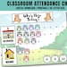 Owl-themed Attendance Chart Bulletin Board | Daily Attendance Chart L ...