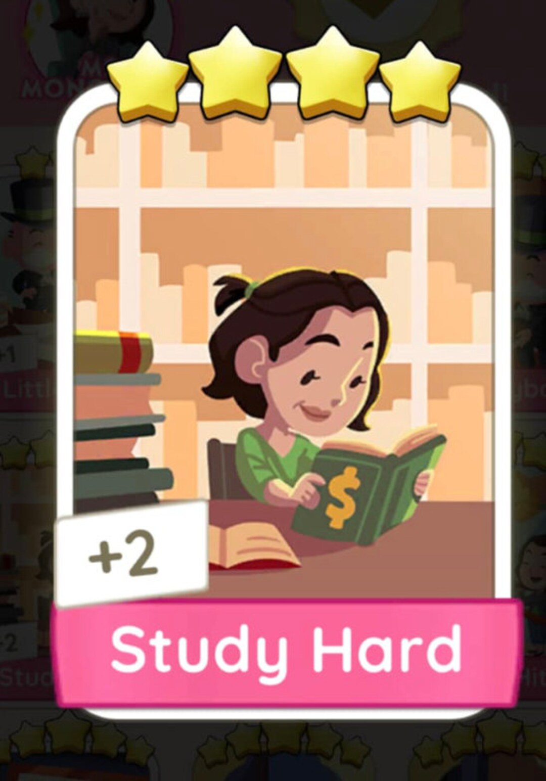 Monopoly Go Origins Album SET 20 Study Hard 4 Stars Stickers READ ...