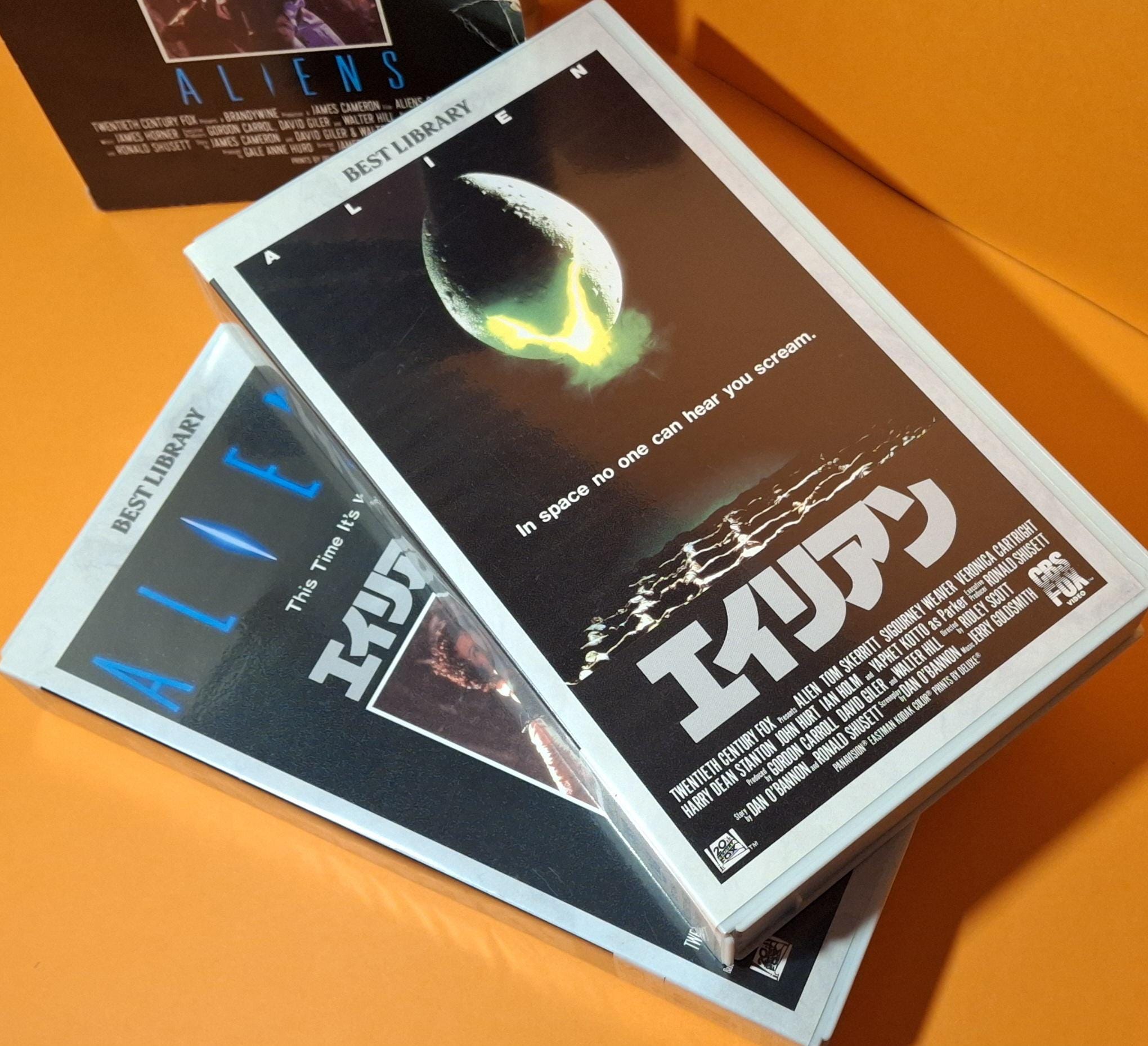 Alien 1 & Aliens Japanese VHS Double Pack. Cbs/fox Video 1991 Best ...