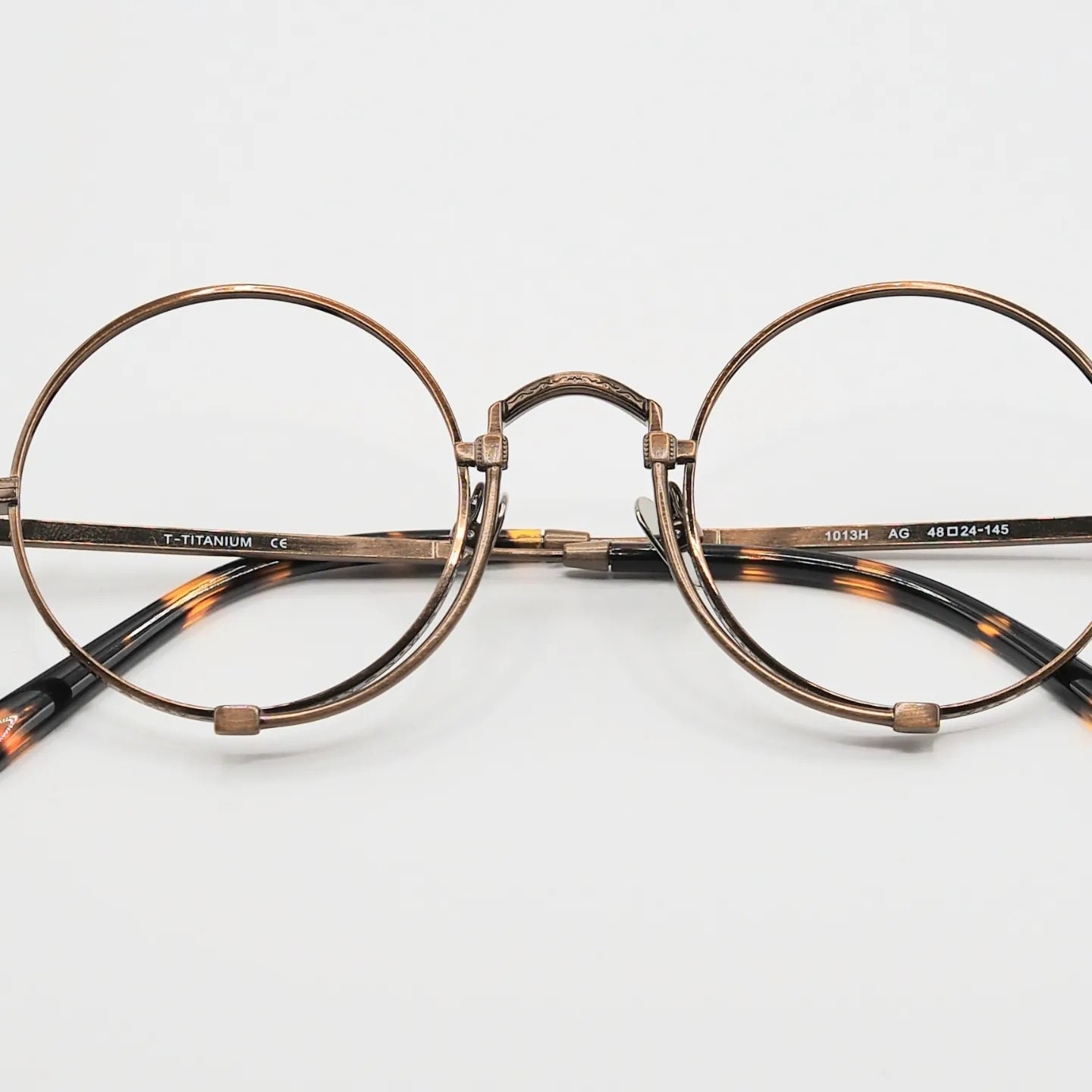Vintage Round Frame Eyeglasses, Unique Design Eyeglasses, Pure Titanium ...