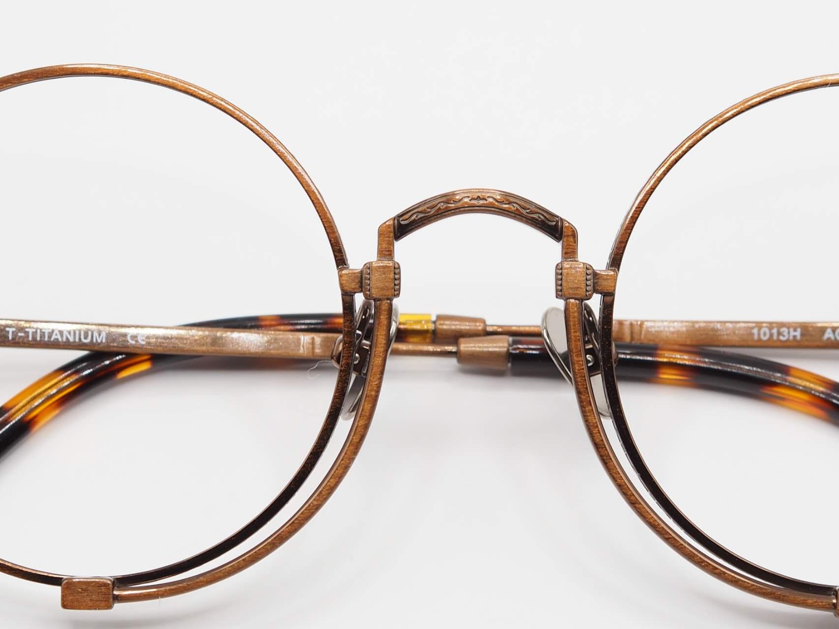 Vintage Round Frame Eyeglasses, Unique Design Eyeglasses, Pure Titanium ...