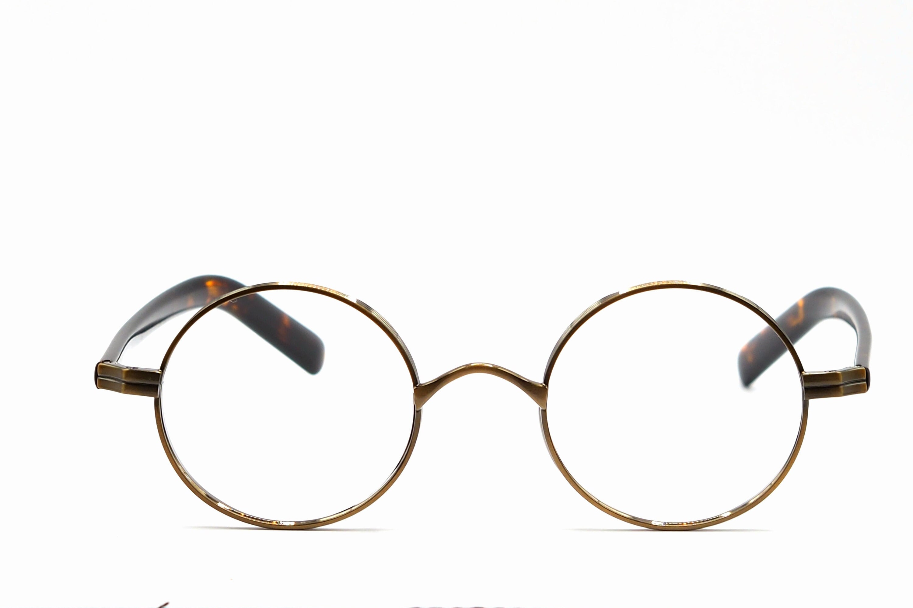 Vintage Titanium Round Eyeglass Frames: Handmade Retro Eyewear - Etsy