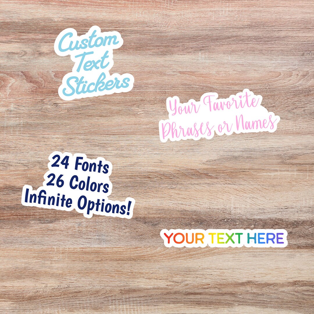 Personalized Text Rainbow Stickers, Create Your Own Stickers, Custom ...