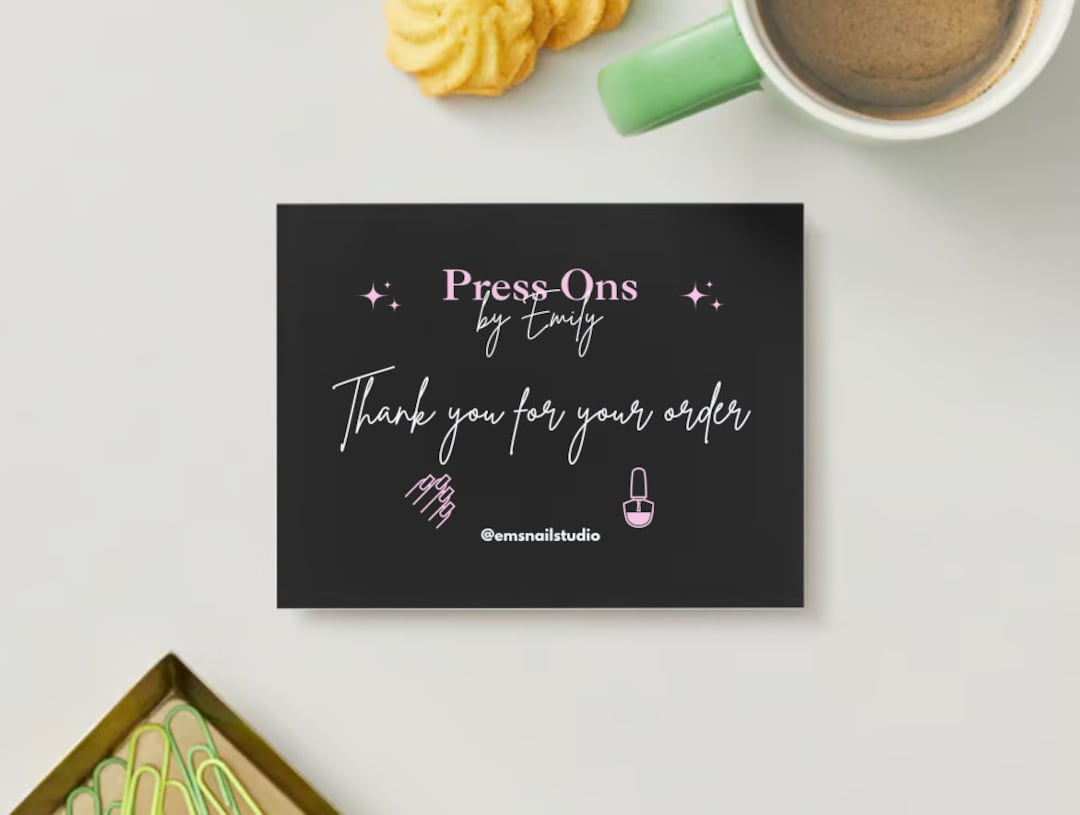 DIY Press on Nails Card Templates, Stick the Fake Nails on the Card ...