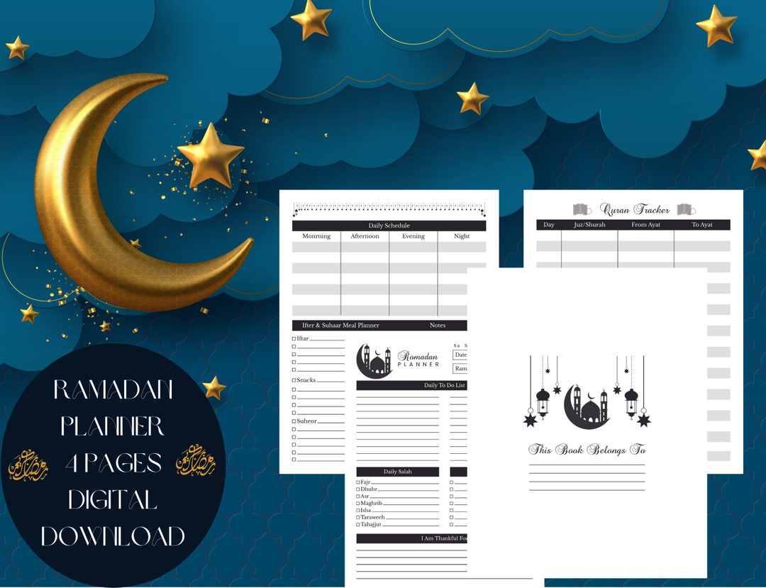 Ramadan Planner, Muslim Planner Digital, Quran Tracker, Salat Tracker ...