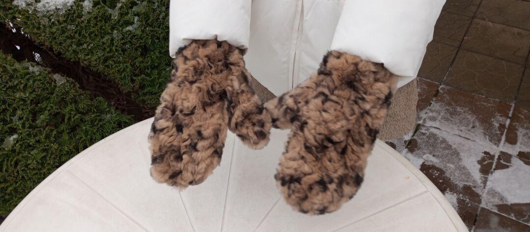 Cozy Knitted Mittens With Natural Fur – the Perfect Birthday Gift for ...