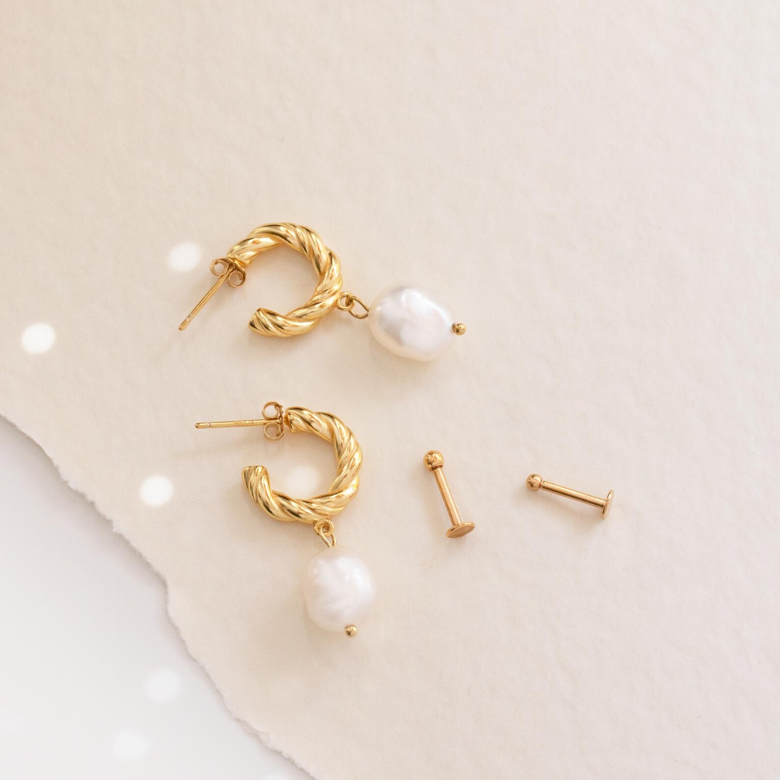 16G Gold and Silver Stainless Steel Internally Threaded Labret 2mm Ball ...