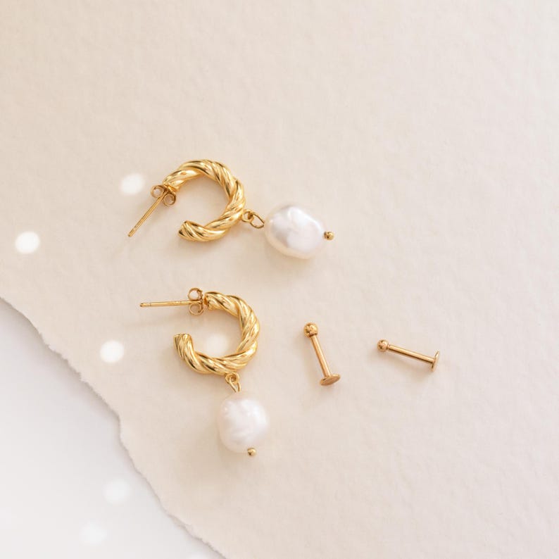 16G Gold and Silver Stainless Steel Internally Threaded Labret 2mm Ball ...