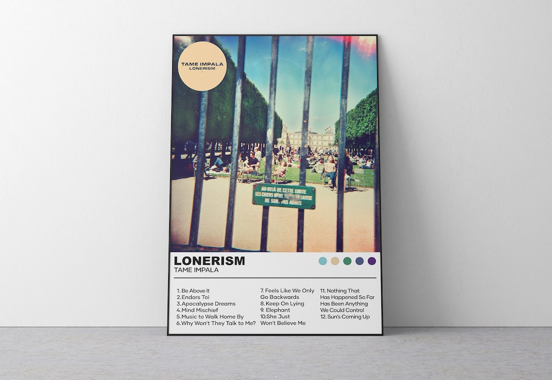 Lonerism - Tame Impala Album Poster, Lonerism Tame Impala Digital Print ...