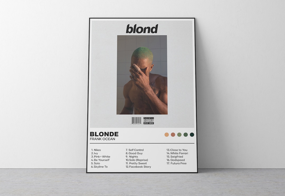 Blonde - Frank Ocean Album Poster, Blonde Frank Ocean Digital Print ...