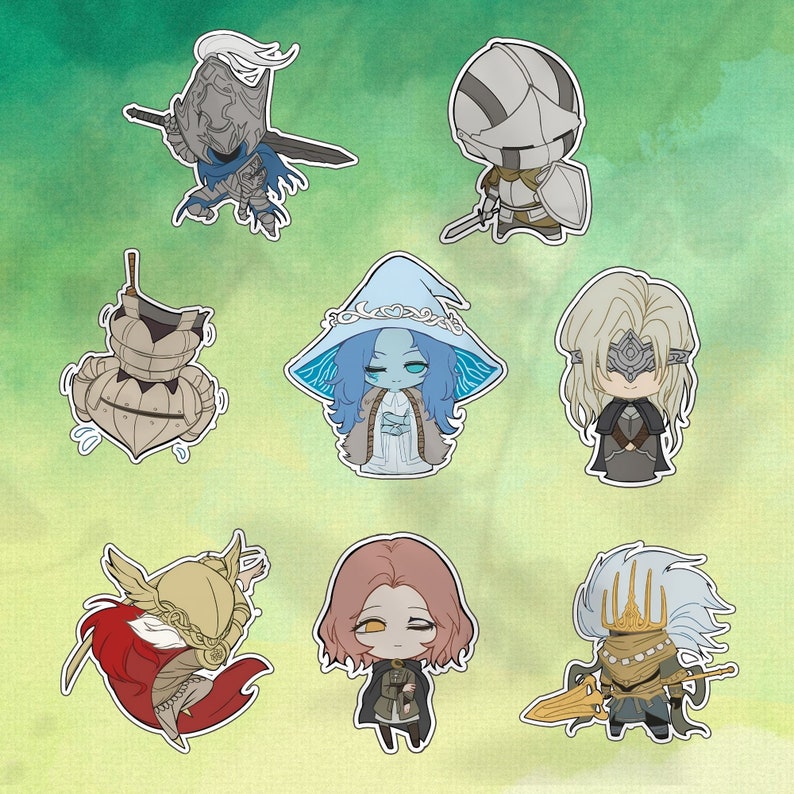 Elden Ring Sticker Pack 8 Unique Designs - Etsy