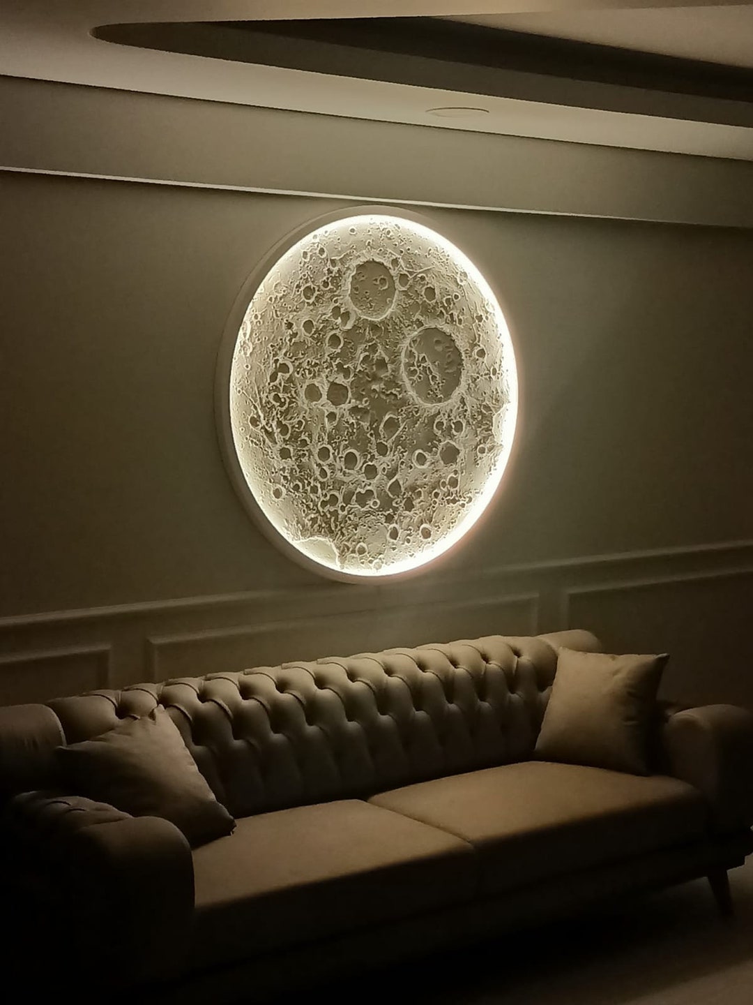 3D Moonlight Led Sign Illuminated Moonlight Wall Art Lighted Moonlight ...