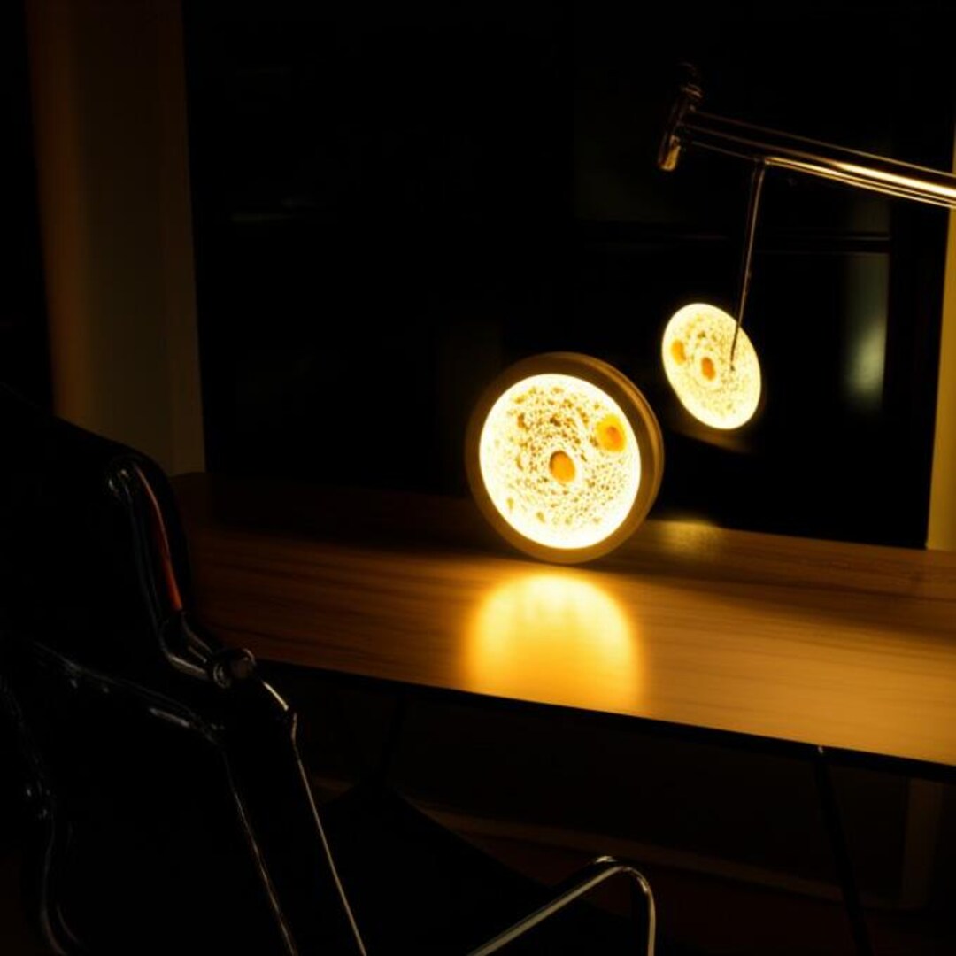 3D Moonlight Table Lamp Illuminated, Lighted Moonlight Product Office ...
