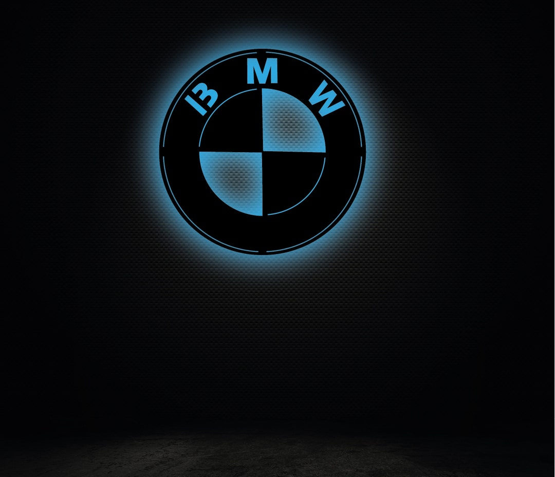 BMW Led Sign Illuminated BMW Wall Art Lighted BMW Wall Decor Lighted ...