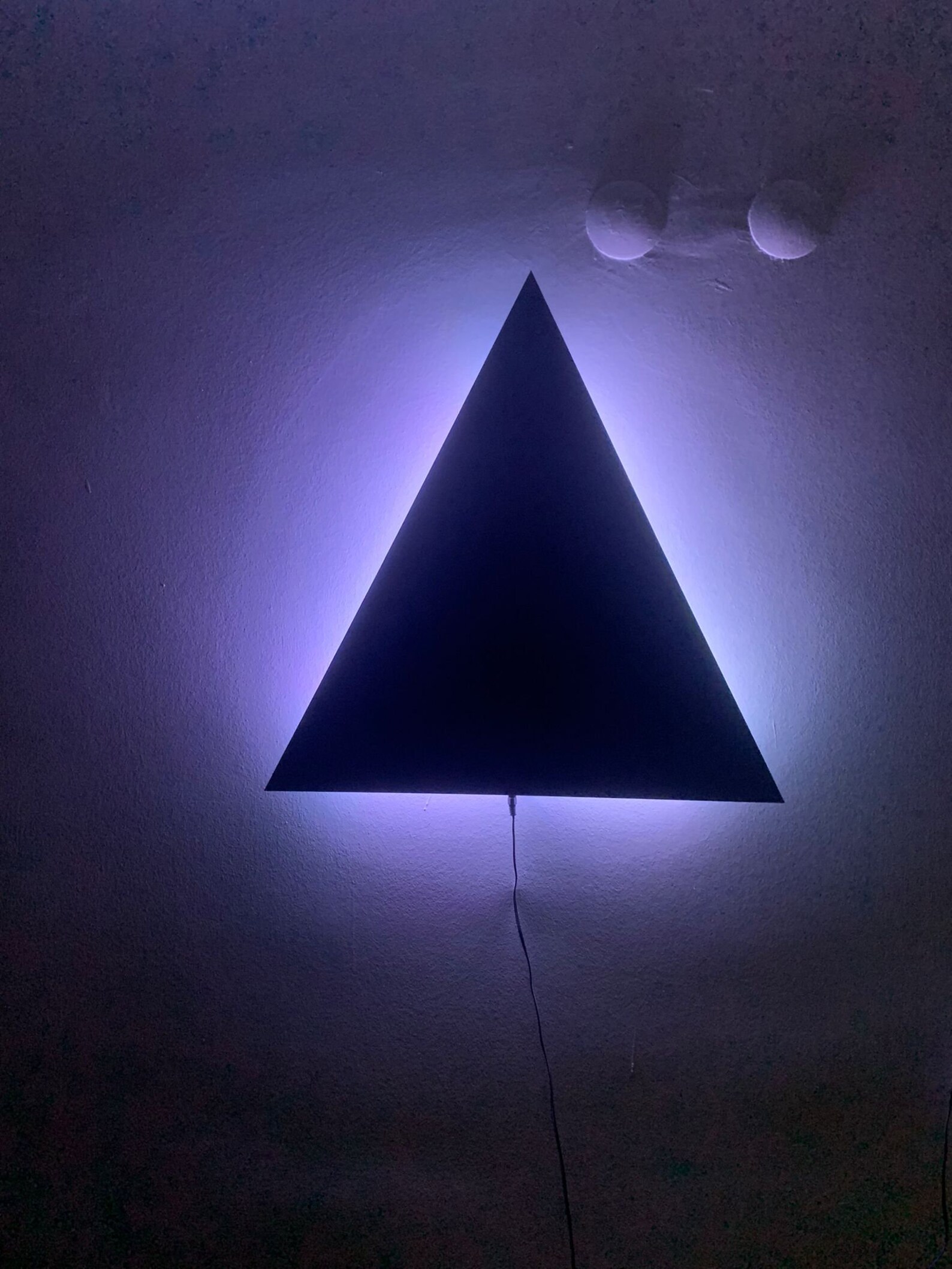 Triangle Geometric Shape Led Sign Illuminated Triangle Wall Art Lighted ...