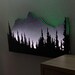 Forest Mountain Wall Art Light up Mountain Wall Decor With Light ...