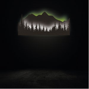 Forest Mountain Wall Art Light up Mountain Wall Decor With Light ...