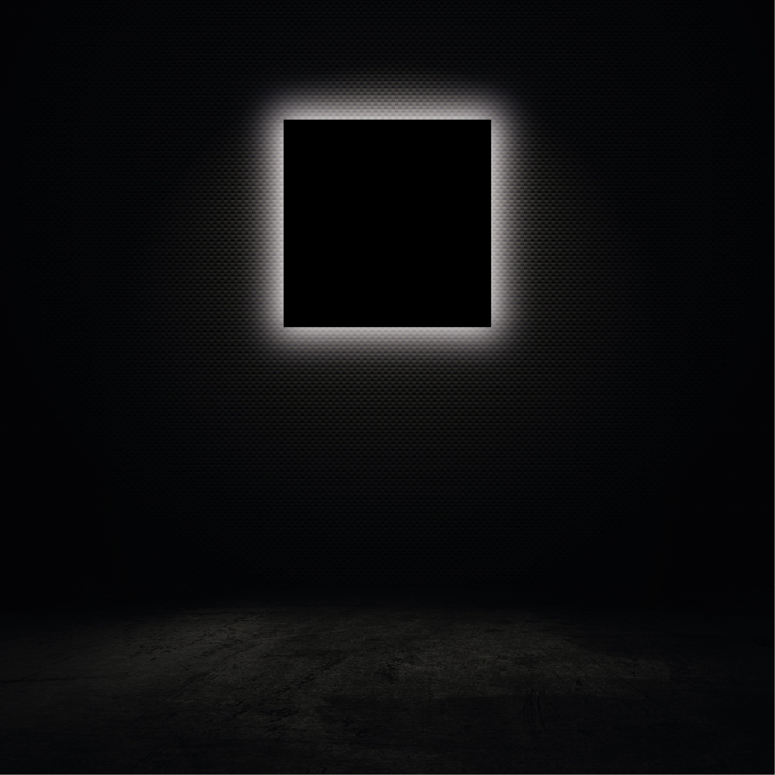 Square Geometric Shape Led Sign Illuminated Square Wall Art Lighted ...