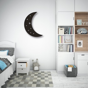 Half Moon Moonlight Led Sign Illuminated Moonlight Wall Art Lighted ...