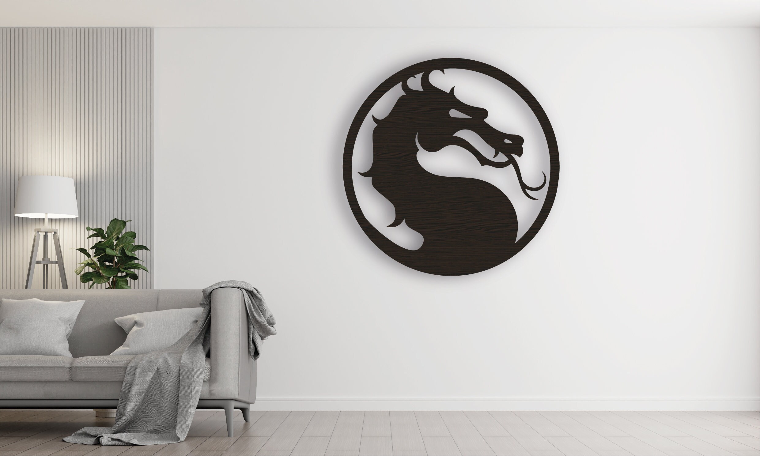 Dragon Led Sign Illuminated Dragon Wall Art Lighted Mortal Kombat Decor ...