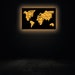 Faces of World Map Line Drawing Led Sign Illuminated Maps Wall Art ...