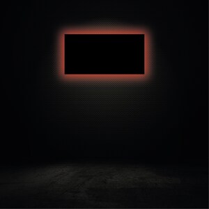 Rectangle Geometric Shape Led Sign Illuminated Rectangle Wall Art ...