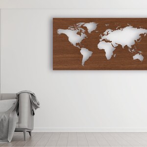 World Maps Led Sign Illuminated Maps Wall Art Lighted World Map Square ...