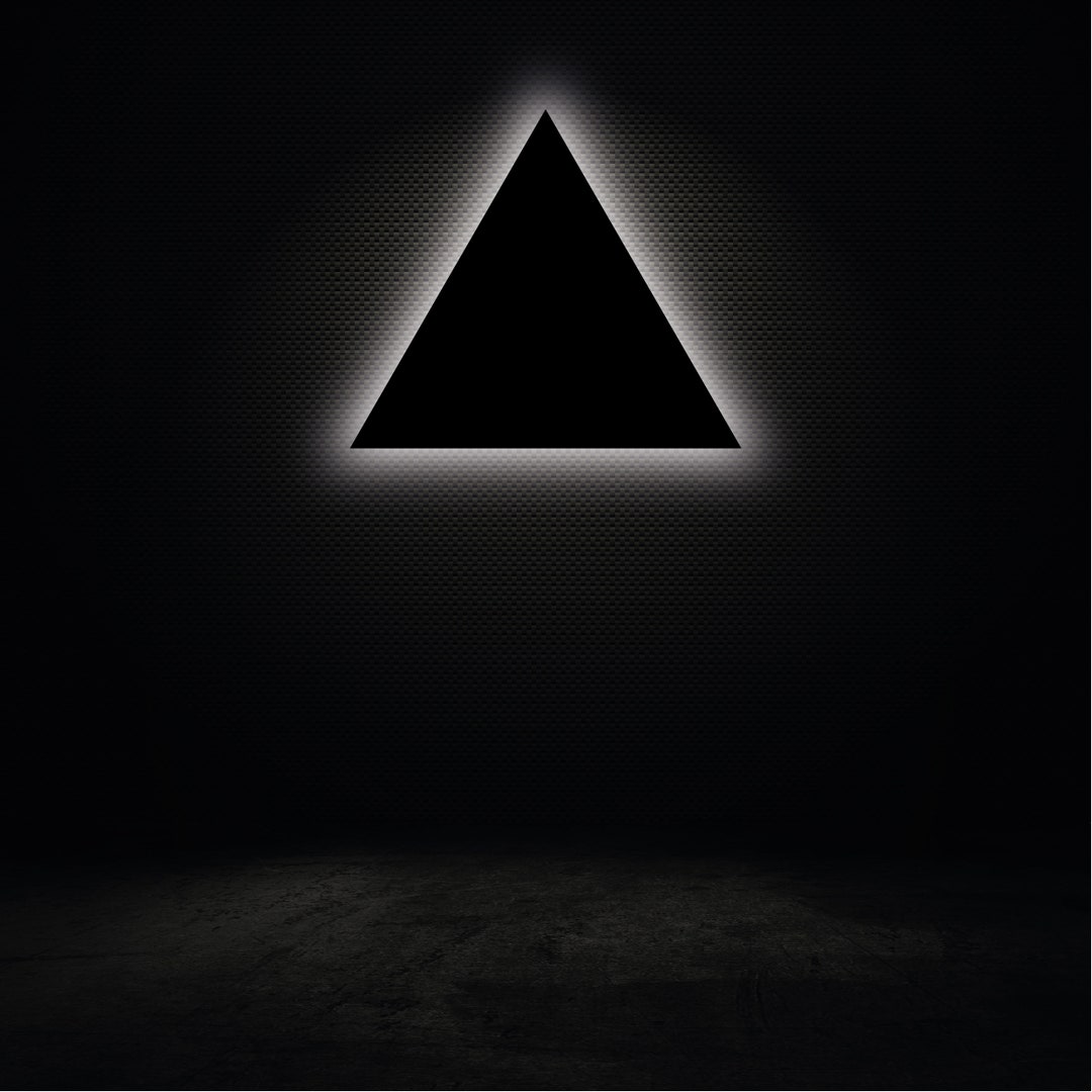 Triangle Geometric Shape Led Sign Illuminated Triangle Wall Art Lighted ...