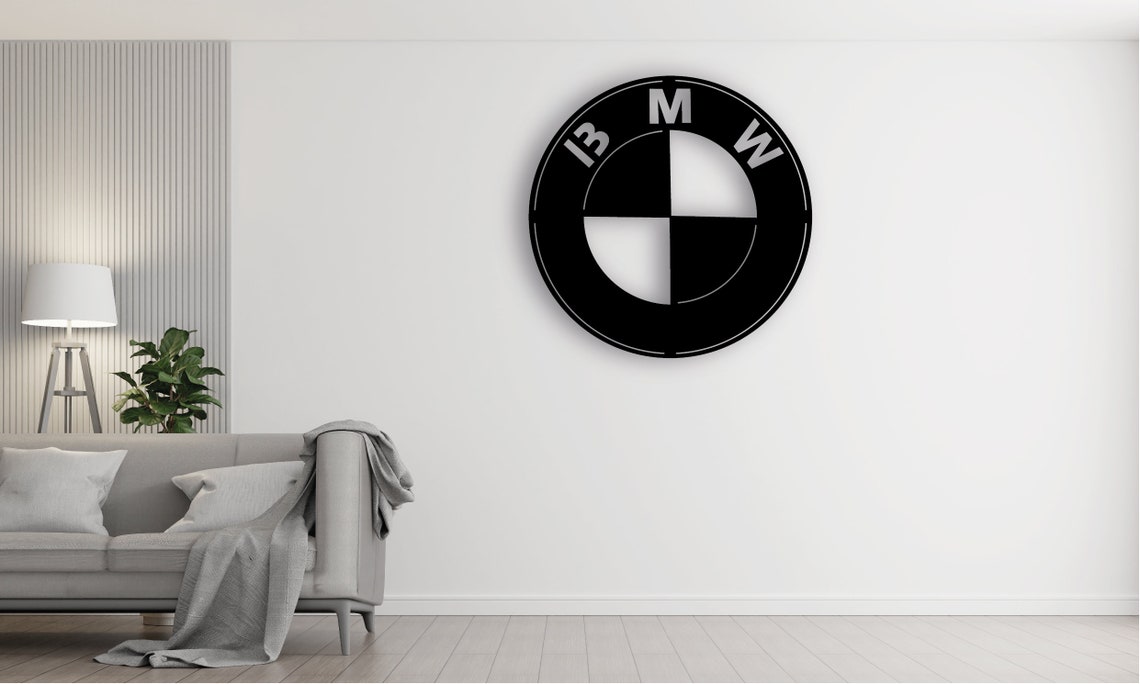 BMW Led Sign Illuminated BMW Wall Art Lighted BMW Wall Decor Lighted ...