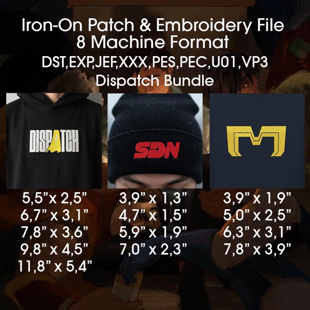 Dispatch Game Embroidery Design Bundle, Superhero Video Game Machine ...