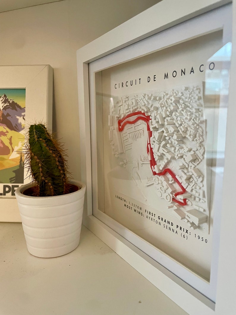 F1 Monaco Track 3d Print Framed F1 Gift - Etsy