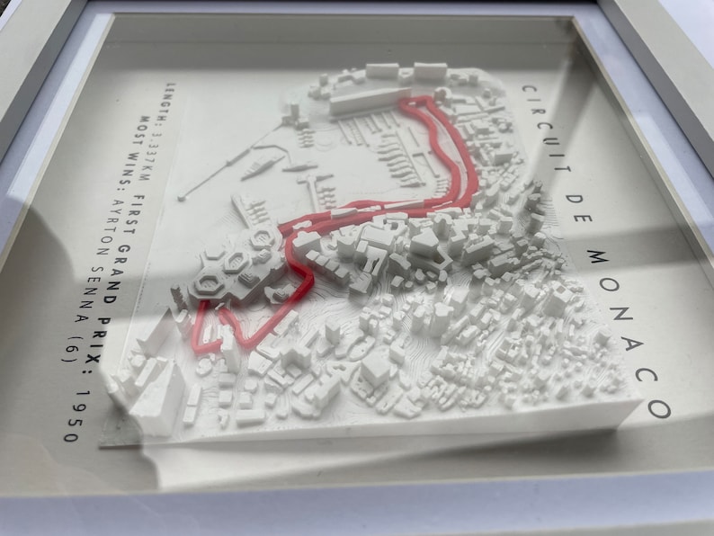 F1 Monaco Track 3d Print Framed F1 Gift - Etsy