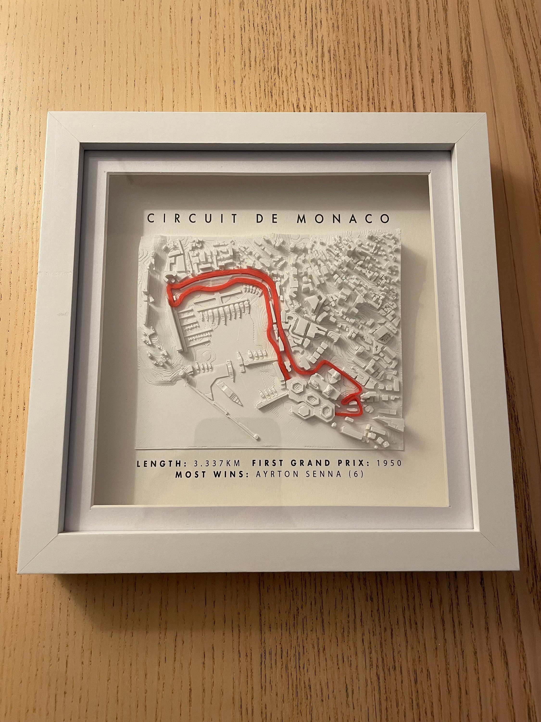 F1 Monaco Track 3d Print Framed F1 Gift - Etsy