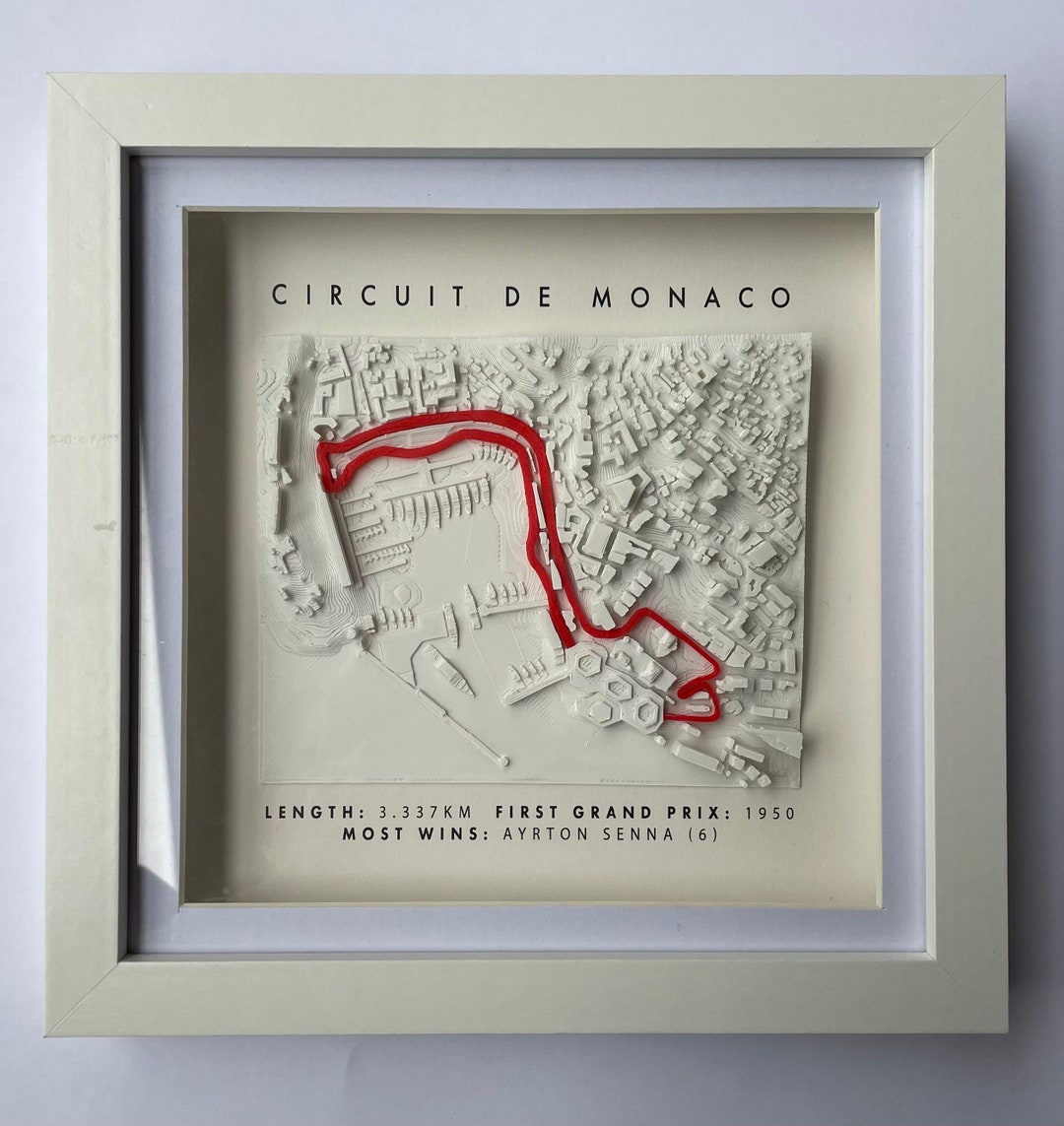 F1 Monaco Track 3d Print Framed F1 Gift - Etsy
