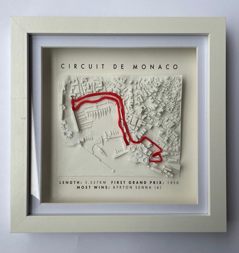 F1 Monaco Track 3d Print Framed F1 Gift - Etsy