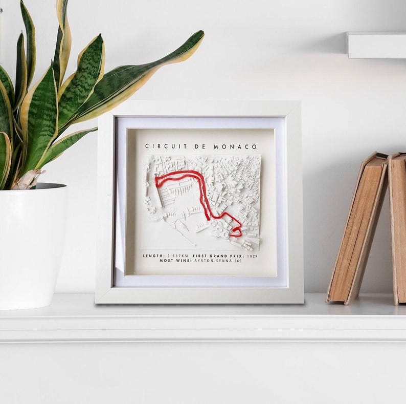 Custom 3D Printed Monaco Track Wall Art: Framed Motorsport Decor - Etsy