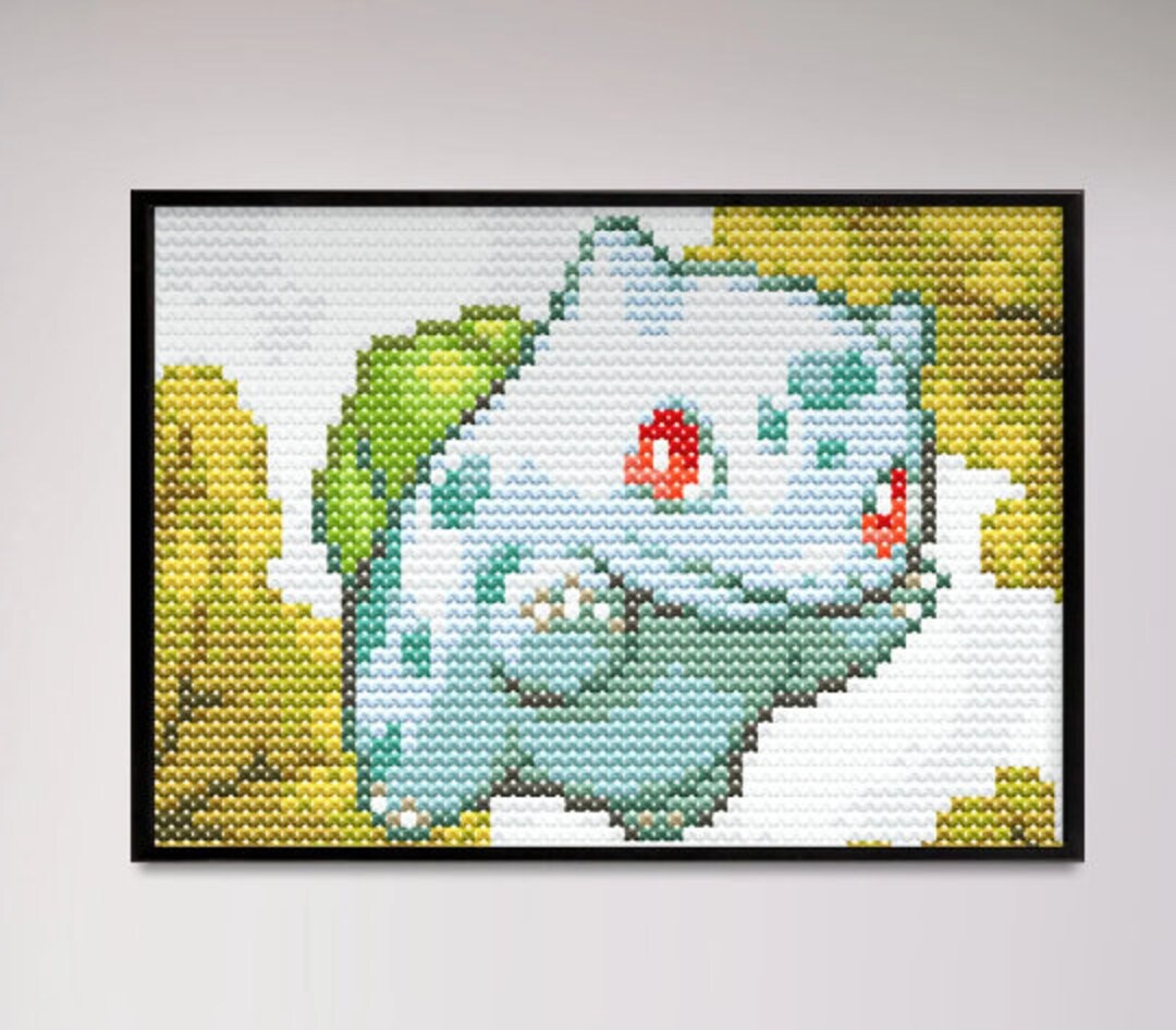 Pokemon Bulbasaur TCG Cross Stitch Pattern PDF Instant Download - Etsy