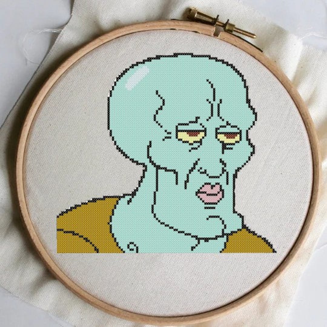 Handsome Squidward Cross Stitch Pattern Instant Download - Etsy
