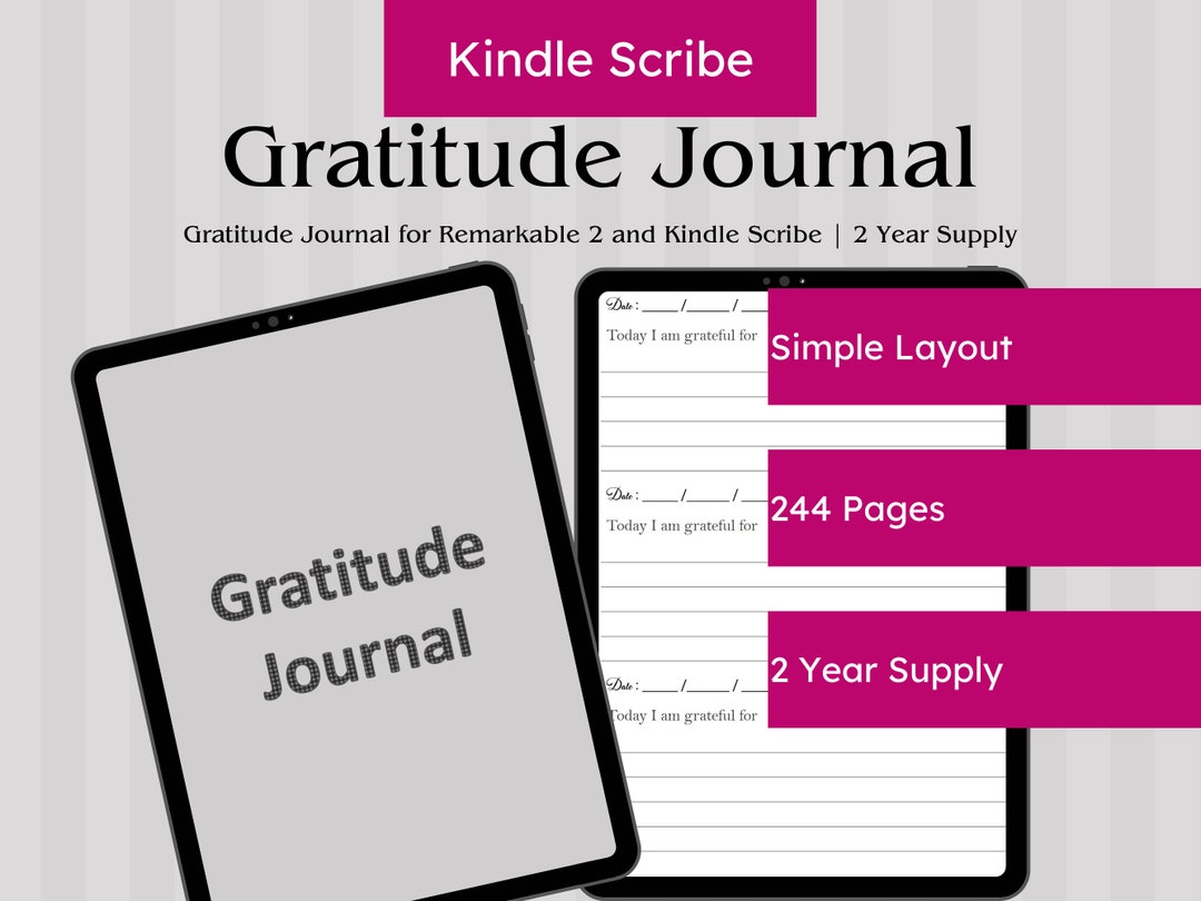 Kindle Scribe Gratitude Journal | Simple Undated Daily Mindfulness ...